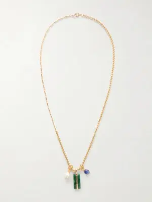 ROXANNE ASSOULIN The Stone Bar Necklace - Gold