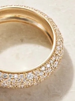 STONE AND STRAND 14-karat Diamond Pavé Band Ring