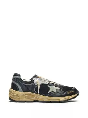 GOLDEN GOOSE Dad-star Sneakers In Silver Mesh And Nappa With Ice-gray Star - Black