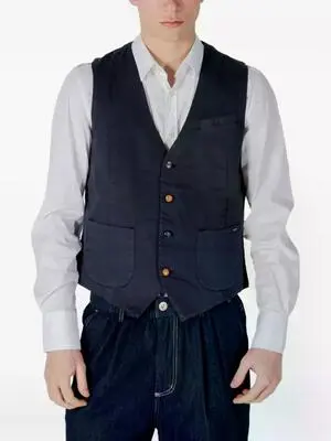 GIANNI LUPO Cotton V-neck Waistcoat