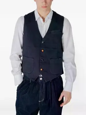GIANNI LUPO Cotton V-neck Waistcoat