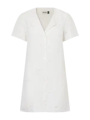 Rixo Zayanna Broderie Anglaise Mini Dress - White