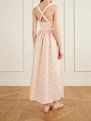 Matteau Crossback Linen-blended Maxi Dress