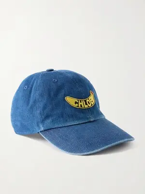 Chloé Chloé Denim Baseball Cap Blue