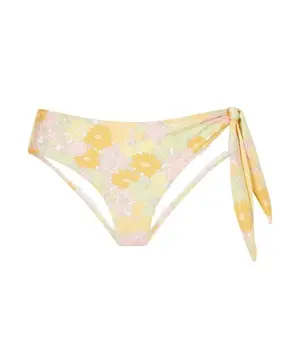 Chloé Knot-detailed Floral-print Bikini Briefs - Yellow