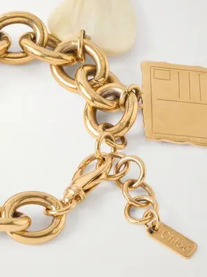 Chloé Gold-tone Enamel Charm Bracelet