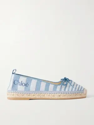 Chloé Striped Espadrilles - Blue