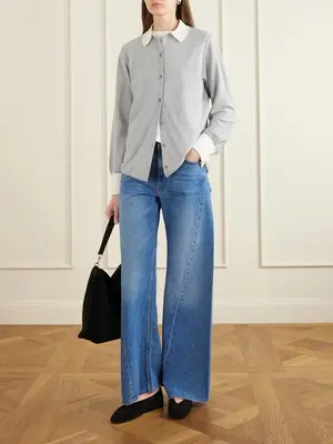 LA LIGNE Knitted Cotton-blend Shirt