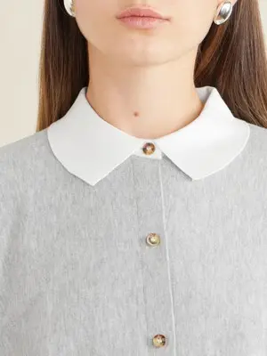 LA LIGNE Knitted Cotton-blend Shirt