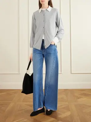 LA LIGNE Knitted Cotton-blend Shirt