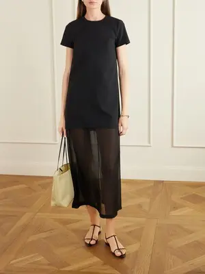 LA LIGNE Crepe And Chiffon Maxi Dress