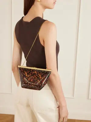 JIMMY CHOO Ganache Animal-print Pvc Clutch - Tortoiseshell