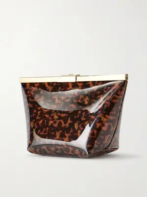 JIMMY CHOO Ganache Animal-print Pvc Clutch - Tortoiseshell