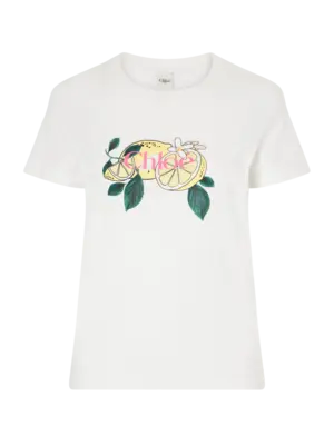Chloé La Plage" Printed Cotton Jersey T-shirt - White