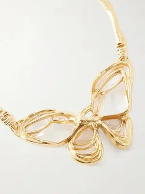 Chloé Tone And Resin Butterfly Necklace