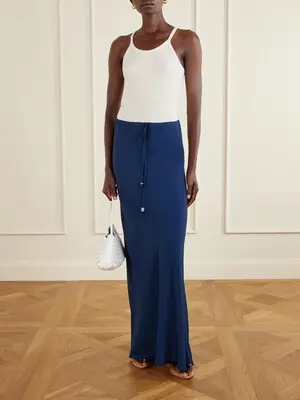 Bernadette Emily Satin Maxi Skirt With Beaded Detailing