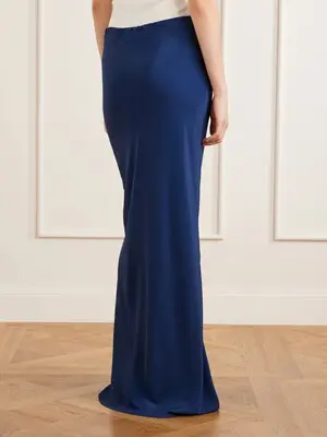Bernadette Emily Satin Maxi Skirt - Blue