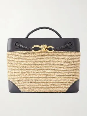 Bottega Veneta Andiamo Small Raffia Tote - Neutrals