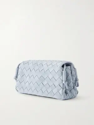 Bottega Veneta Notturno Intrecciato Suede Shoulder Bag