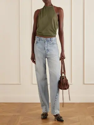 Balenciaga Cotton-blend Jersey Halterneck Top