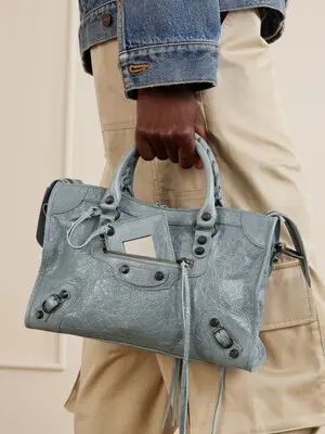 Balenciaga Le City Small Embellished Tote - Blue