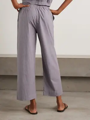 DEIJI STUDIOS Ease" Organic Cotton Straight-leg Pants - Purple