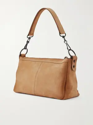 Balenciaga Le City Moto Mini Suede Shoulder Bag