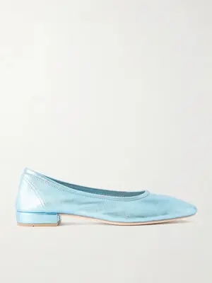 MARYAM NASSIR ZADEH Serafina Leather Ballet Flats - Blue