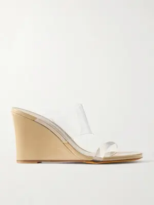 MARYAM NASSIR ZADEH Olympia Pvc Wedge Sandals - Brown
