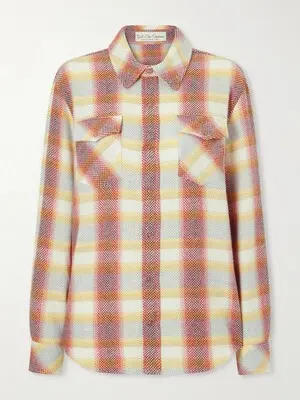 GOD’S TRUE CASHMERE Checked Cashmere Shirt - Orange