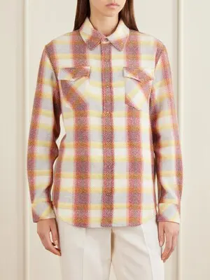 GOD’S TRUE CASHMERE Checked Cashmere Shirt