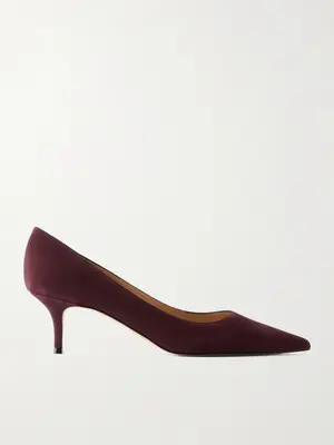 GIANVITO ROSSI 55 Suede Pumps - Burgundy