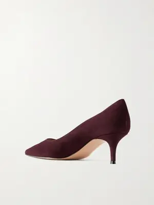 GIANVITO ROSSI 55 Suede Pumps - Burgundy