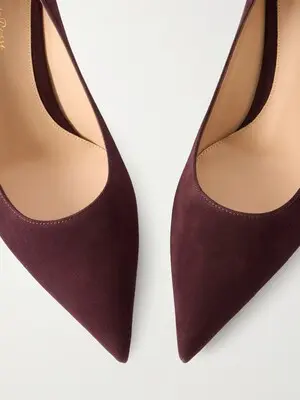 GIANVITO ROSSI 55 Suede Pumps - Burgundy