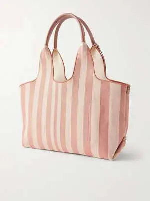 Chloé Striped Canvas Shoulder Bag