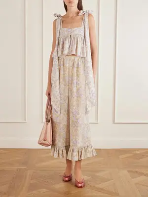 Chloé Striped Canvas Shoulder Bag - Pink