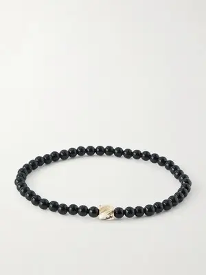 Luis Morais 14-karat Gold, Ruby, And Sapphire Bead Bracelet - Black