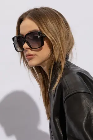 TOM FORD Yvonne Sunglasses With Gradient Lenses And Gold Tone Details