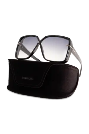 TOM FORD Yvonne Sunglasses With Gradient Lenses And Gold Tone Details