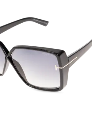 TOM FORD Yvonne Sunglasses With Gradient Lenses And Gold Tone Details