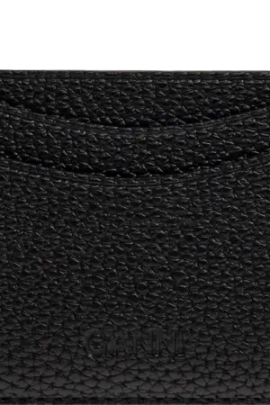 GANNI Eco Leather Card Holder - Black