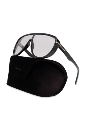 TOM FORD Oversized Full Rim Acetate Sunglasses With Metal Elements