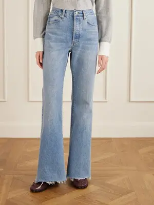 FRAME The Lax High-rise Flared Jeans - Blue