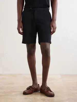 Mr P. Straight-leg Cotton And Linen-blend Bermuda Shorts