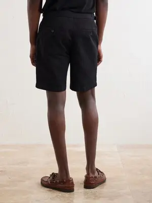 Mr P. Straight-leg Cotton And Linen-blend Bermuda Shorts
