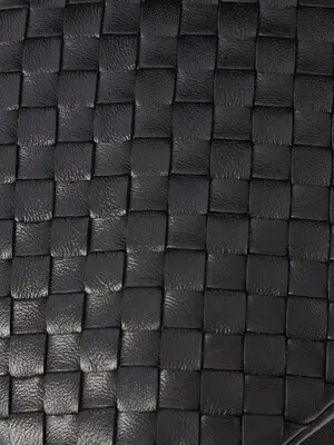 Bottega Veneta Gemellini Intrecciato Leather Shoulder Bag - Black