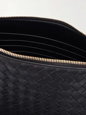 Bottega Veneta Gemellini Intrecciato Leather Shoulder Bag - Black