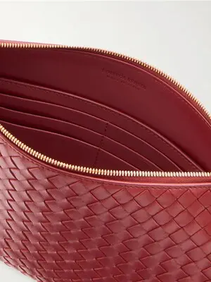 Bottega Veneta Gemellini Intrecciato Leather Shoulder Bag - Red