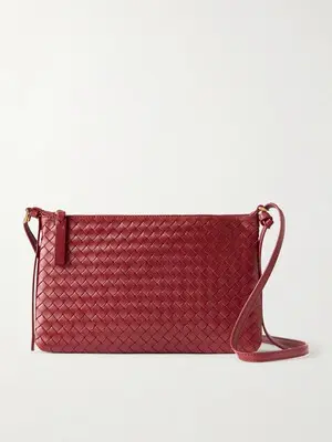 Bottega Veneta Bottega Veneta Gemellini Intrecciato Leather Shoulder Bag Red