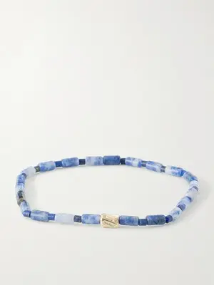 Luis Morais 14 Karat Gold Glass Beaded Bracelet